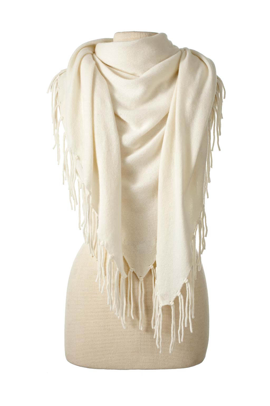 Alpine Cashmere Fringed Triangle Wrap